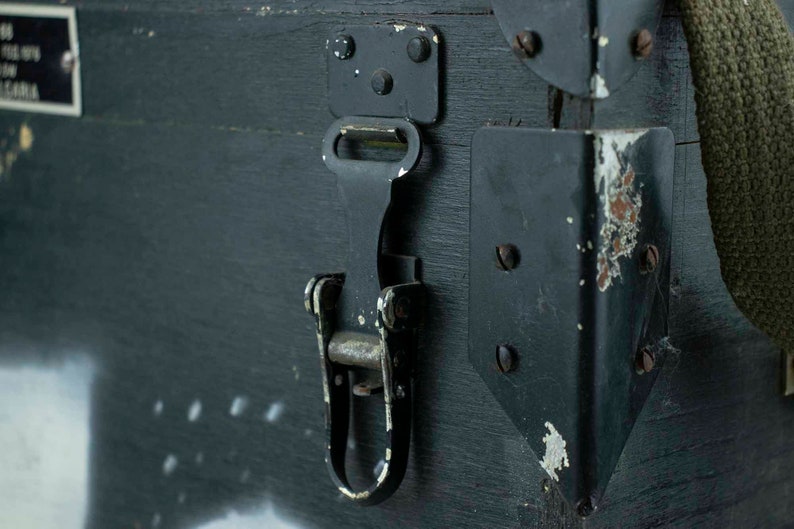 Small Vintage Military Storage Trunk Old Army Storage Box | Etsy