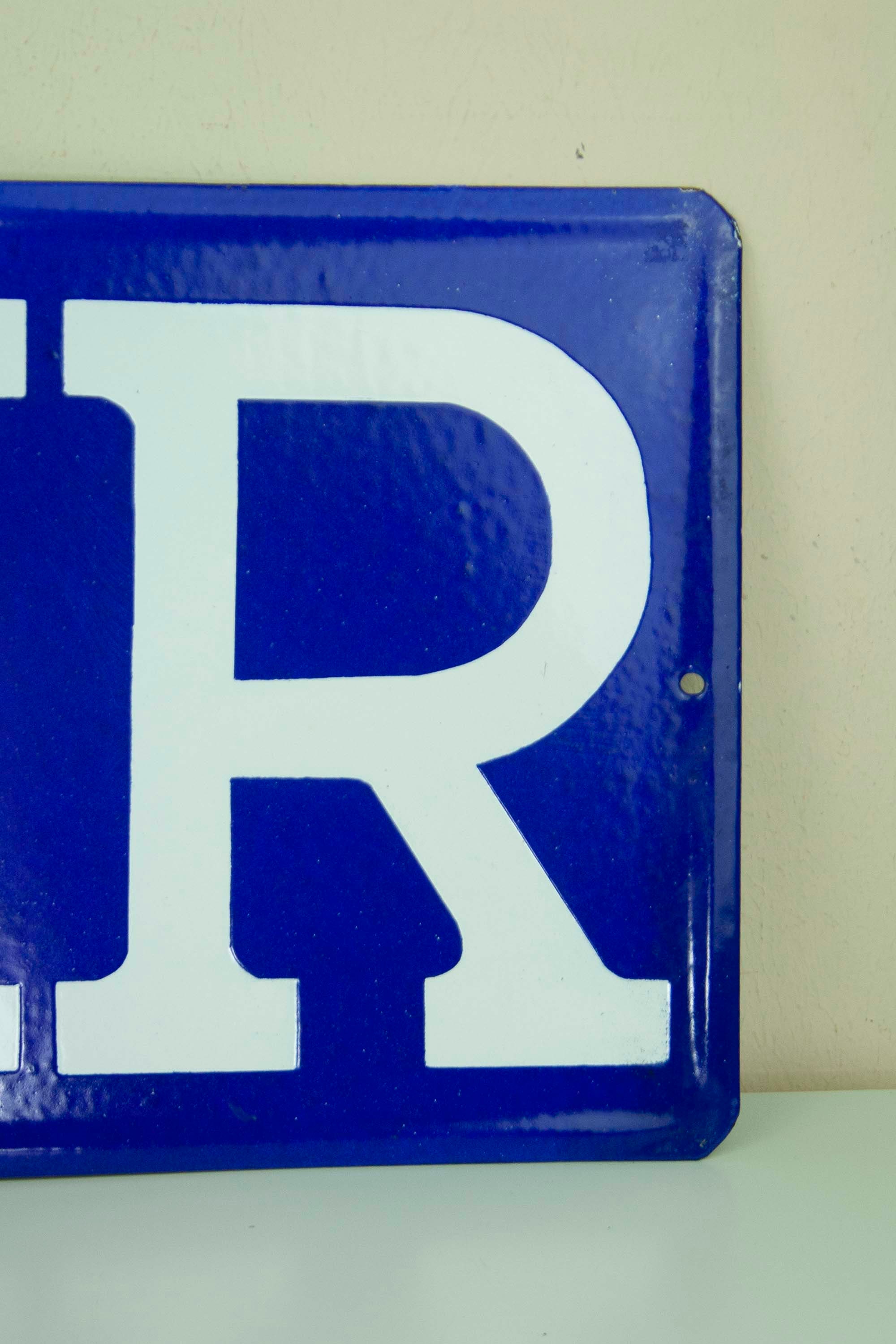 Vintage Enamel TIR sign Blue enamel TIR plate | Etsy