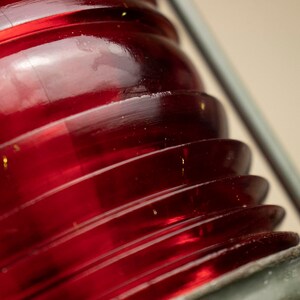 Vintage USSR Marine Lamp With Red Glass, Small Marine Lantern Lamp 1964 ...