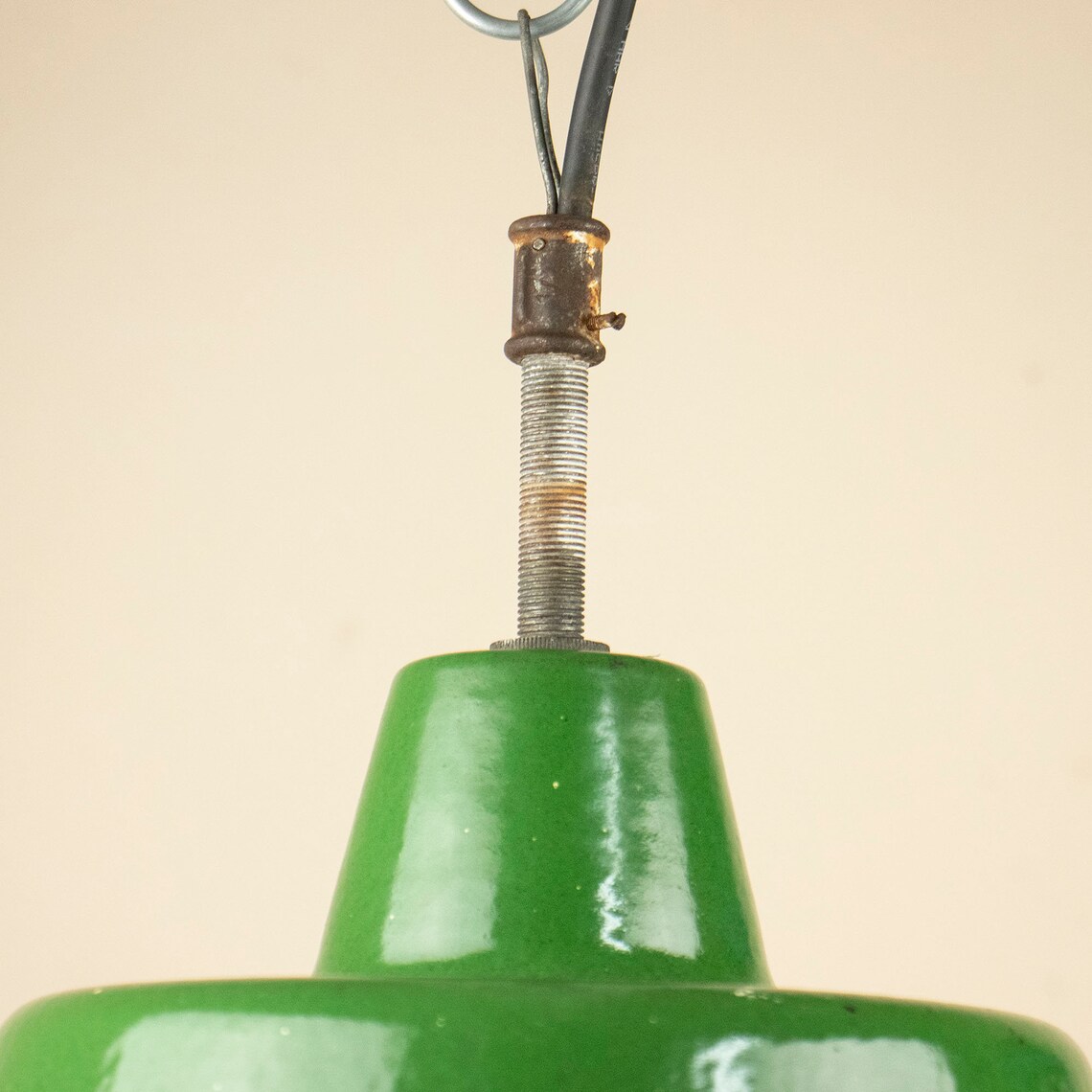 Small Green Enamel Barn/factory Light - Etsy