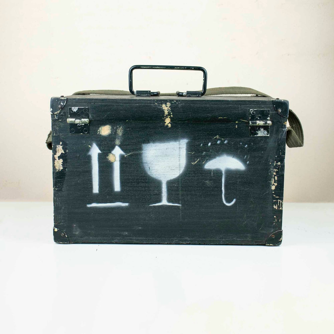 Small Vintage Military Storage Trunk Old Army Storage Box | Etsy