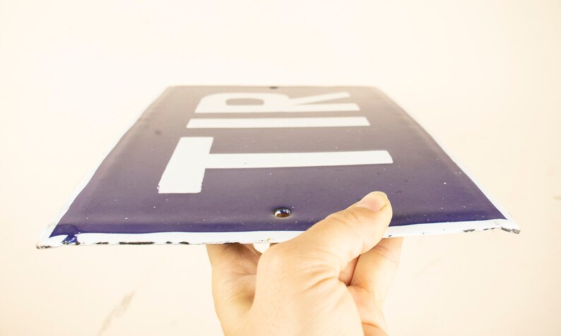 Vintage Enamel TIR Sign Blue Enamel TIR Plate | Etsy