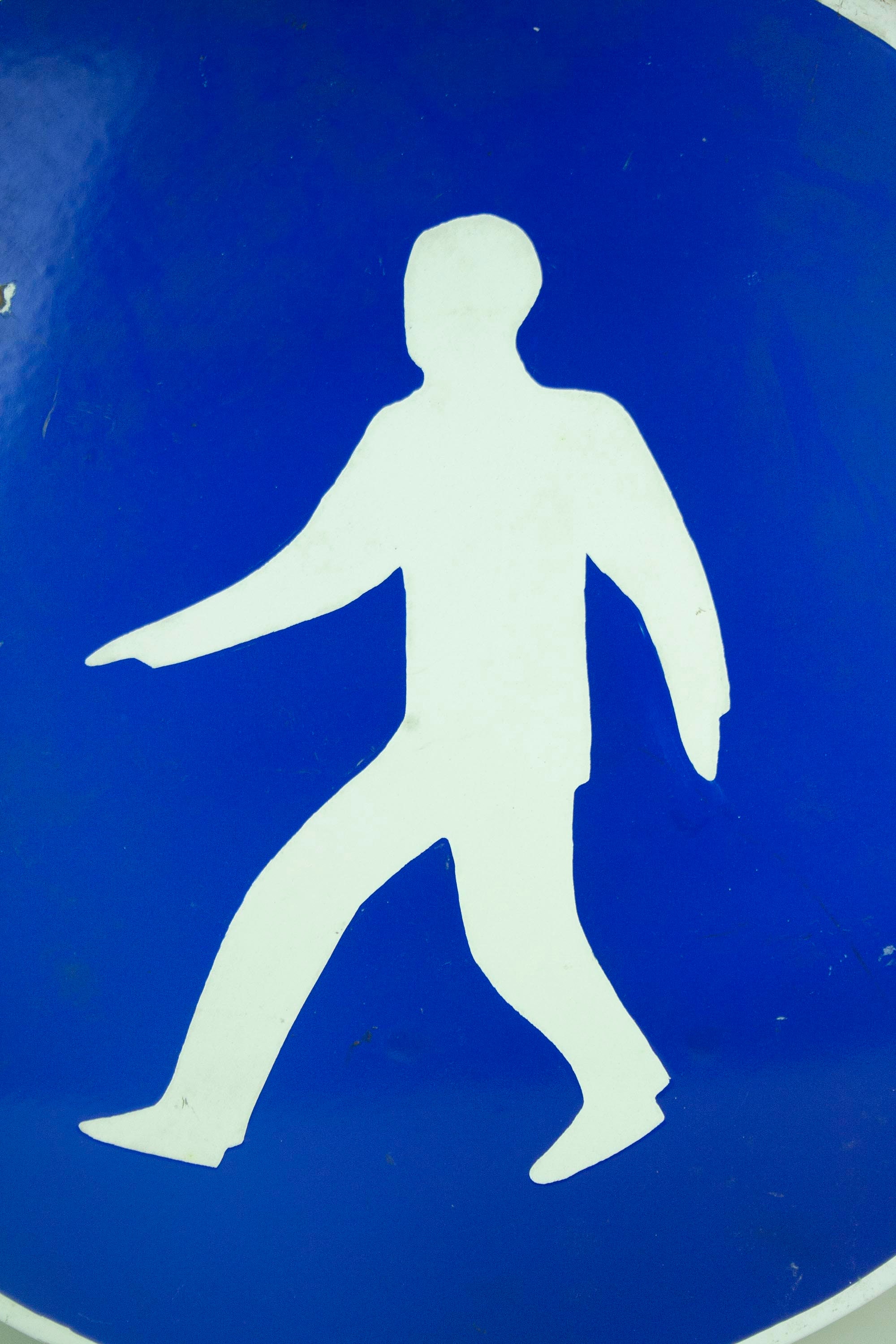 Large Vintage Enamel Road Sign Old Enamel Pedestrian Sign - Etsy