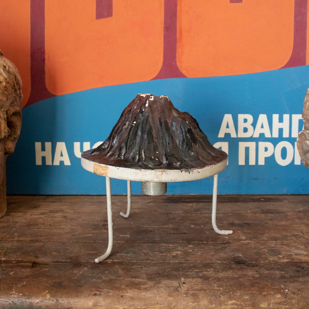 Vintage Educational Model of a Volcano - Etsy