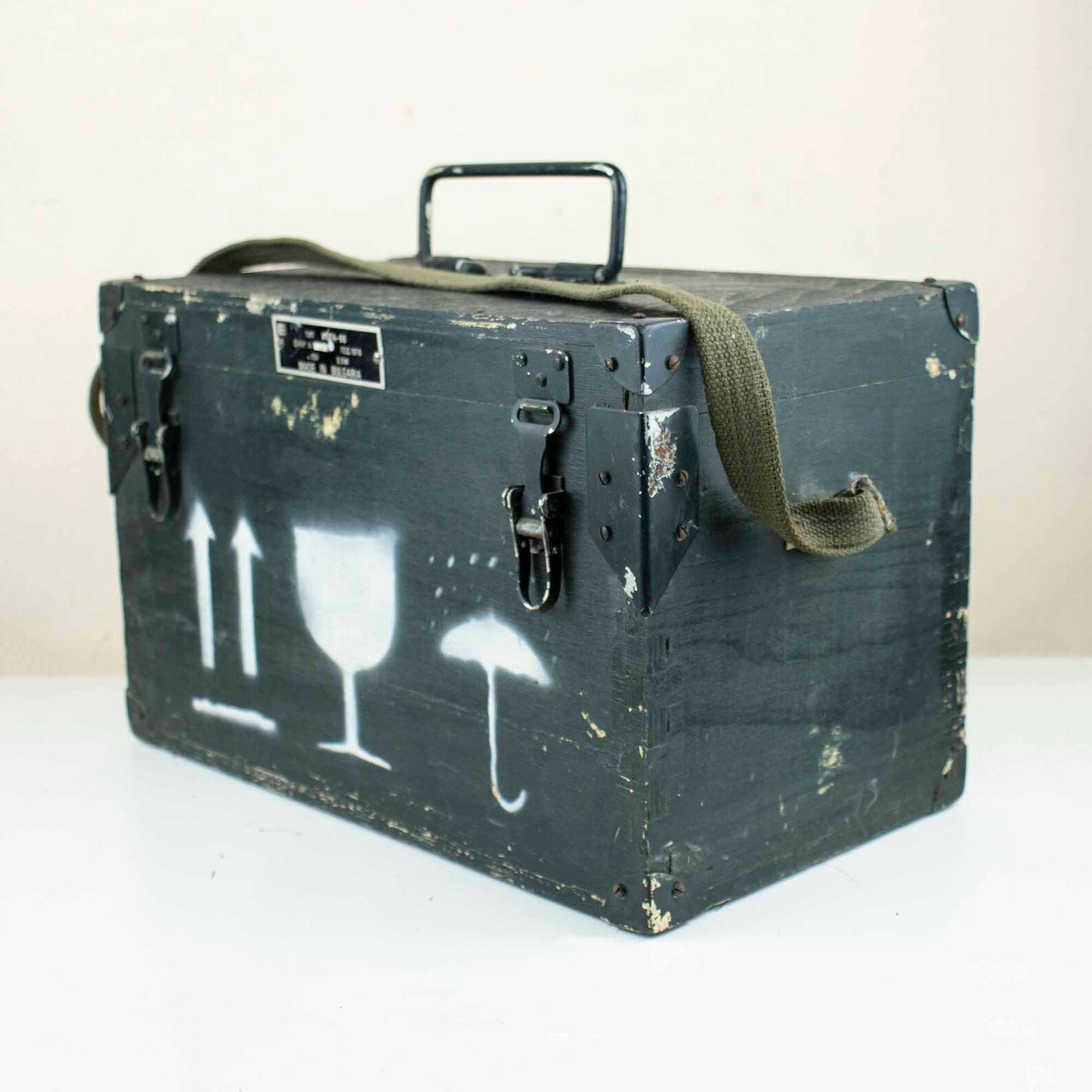 Small Vintage Military Storage Trunk Old Army Storage Box - Etsy