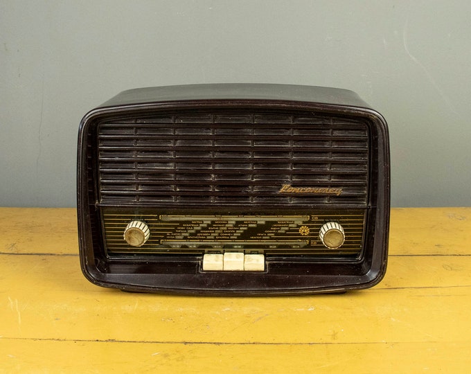 Vintage Brown Bakelite Radio From the 1960 - Etsy