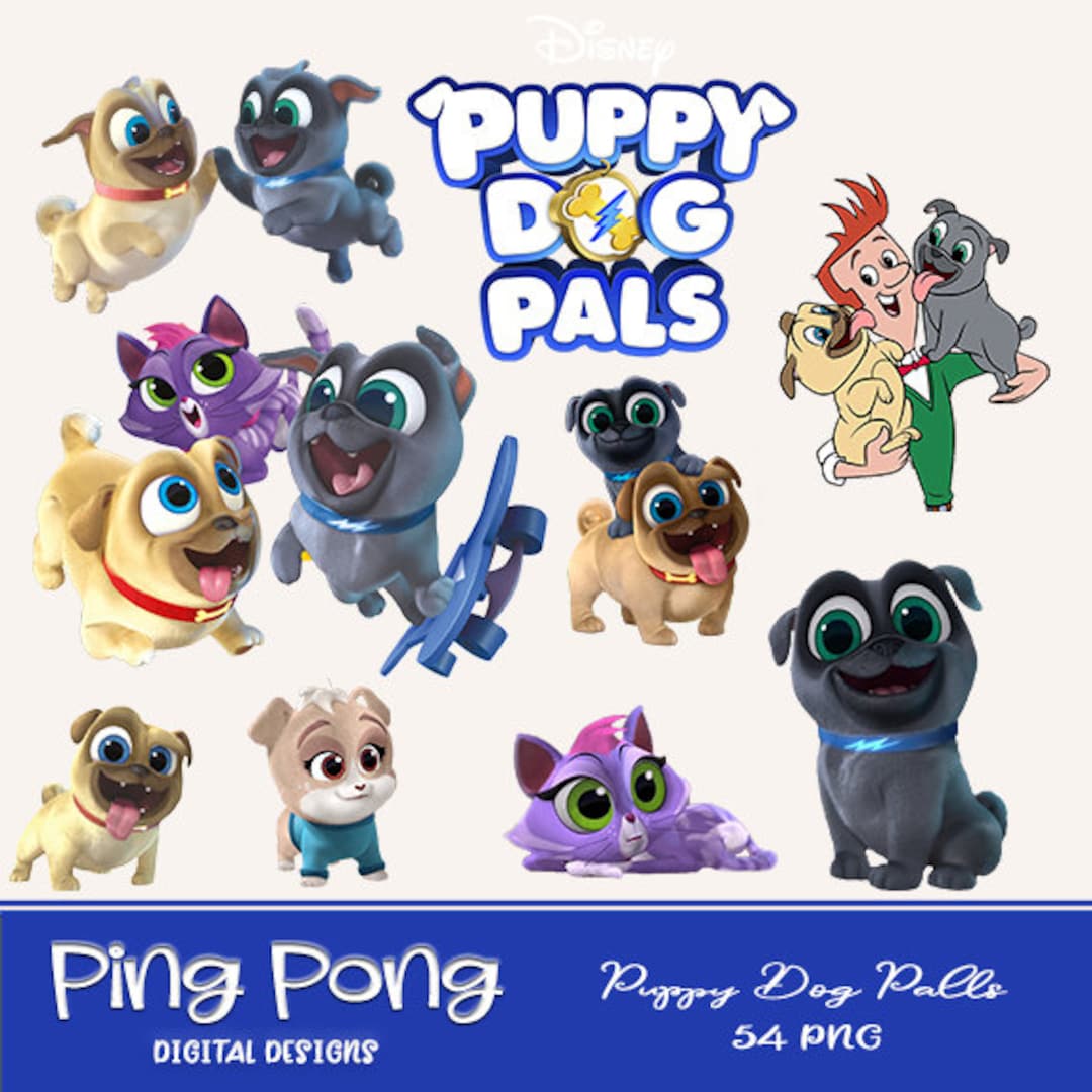 Puppy Dogs Pals Cliparts Png Digital Images - Etsy