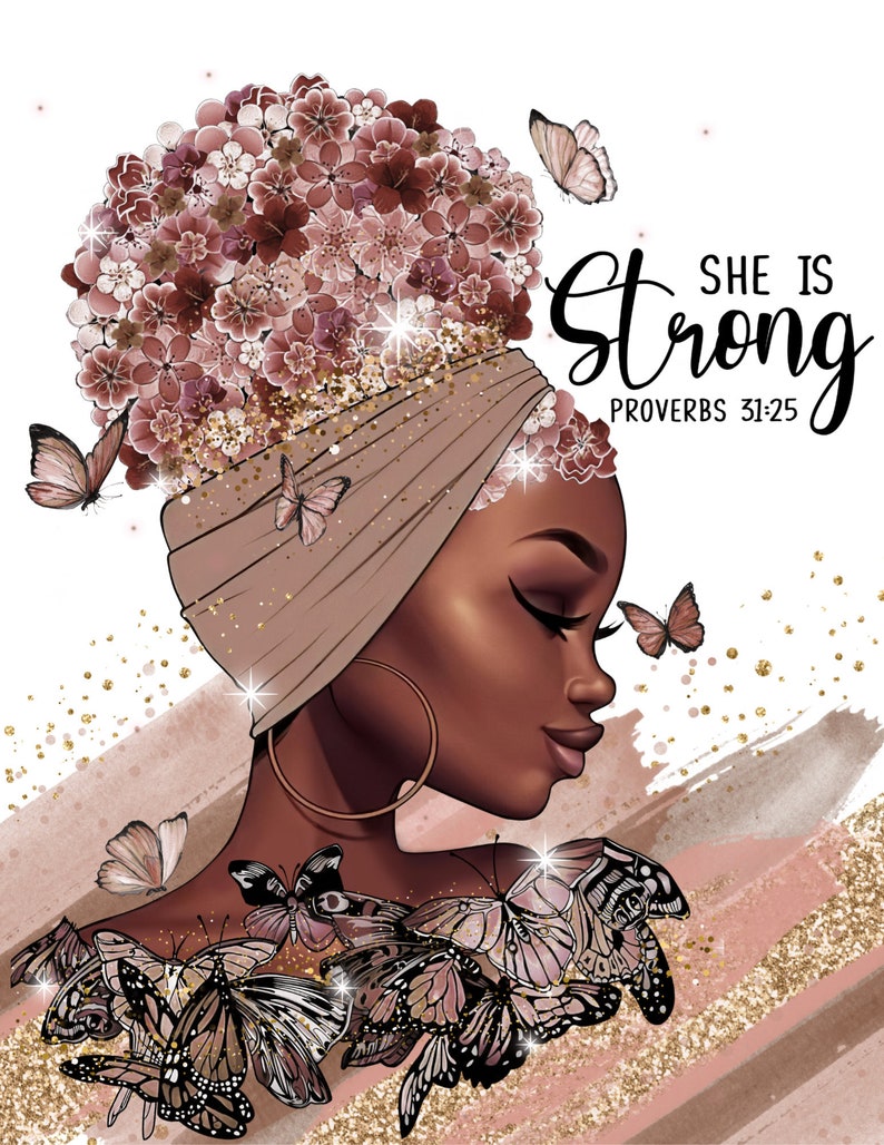 5- SHE is STRONG| Printable| Digital Download | Religious Quotes - Etsy