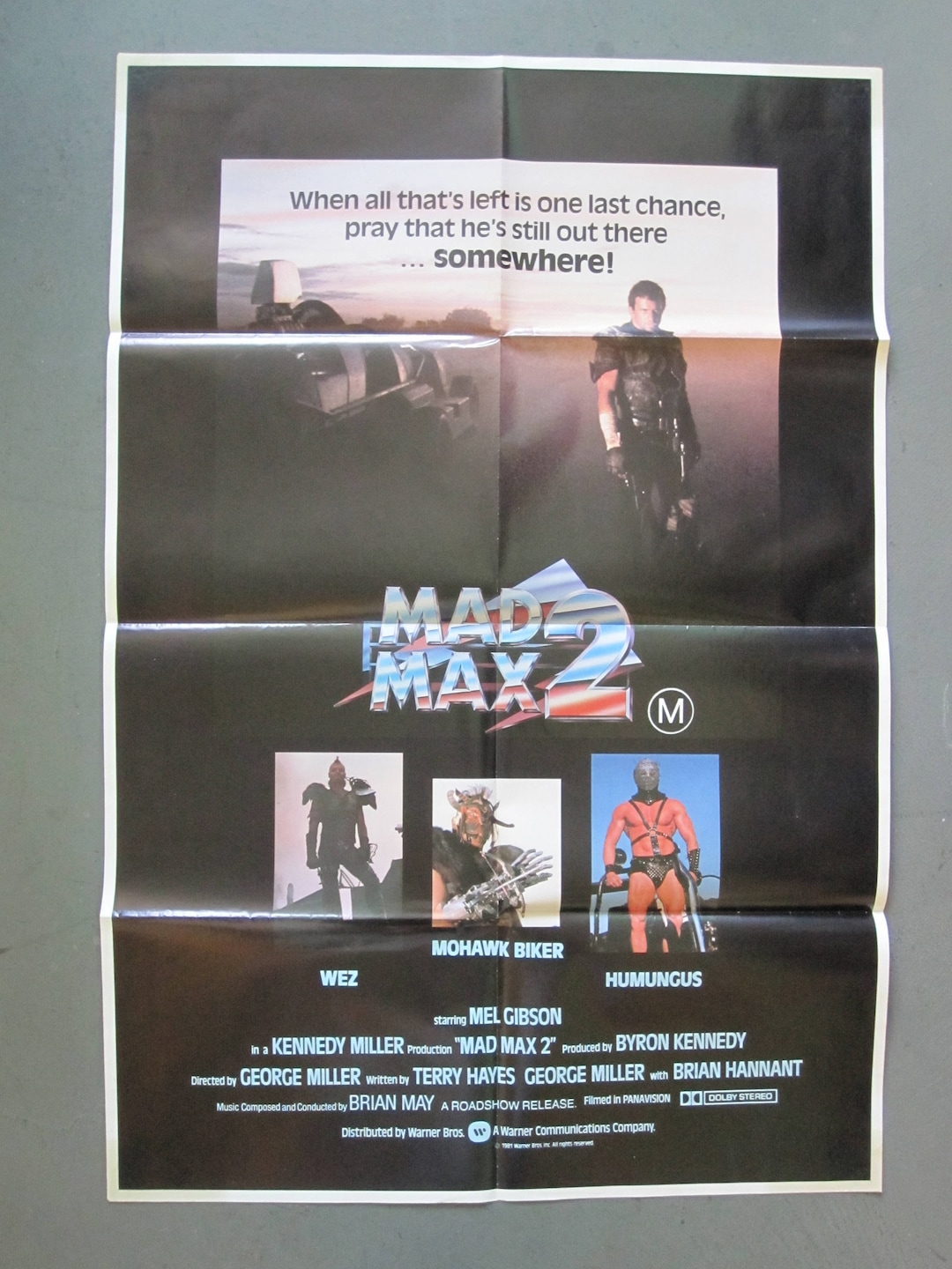 Mad Max 2 AKA the Road Warrior One Sheet Poster George Miller Mel ...