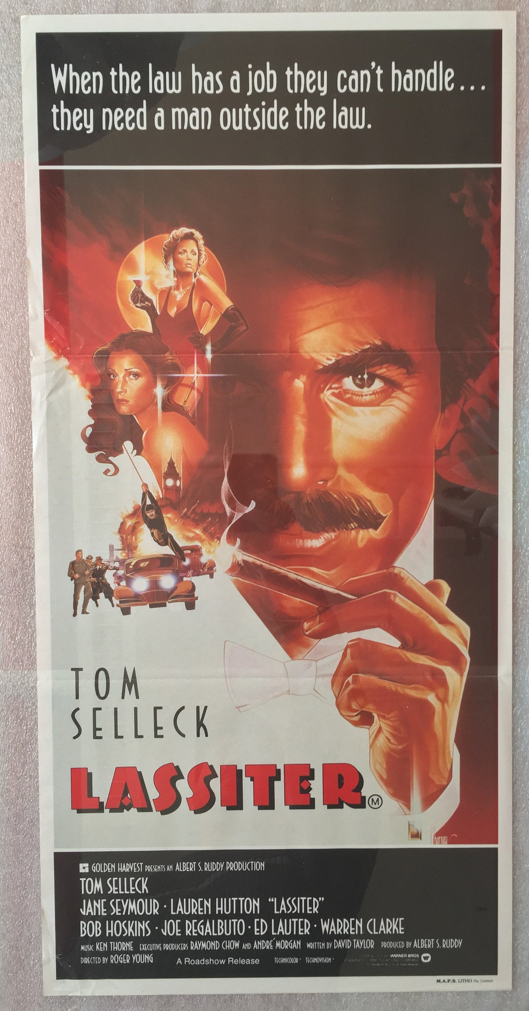 Lassiter australian Daybill Poster 13x26.5 Tom Selleck Jane Seymour ...