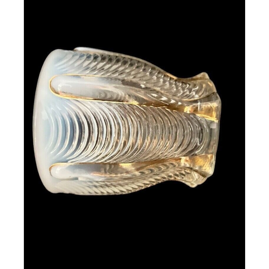 Northwood White Opalescent Drapery Table Set Sugar Creamer Spooner ...