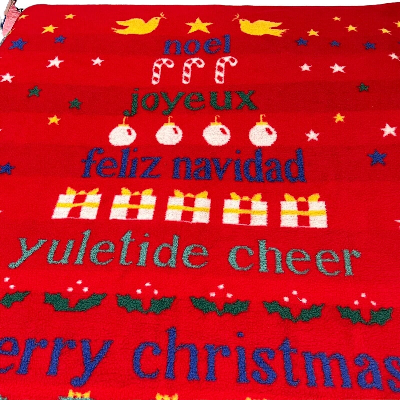 Vuteks Crown Craft Virgin Acrylic Pile Throw Blanket 60x80 Merry ...