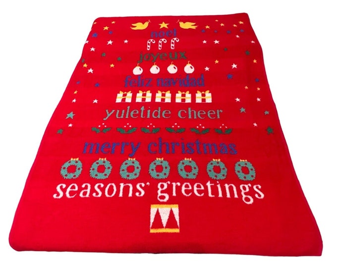 Vuteks Crown Craft Virgin Acrylic Pile Throw Blanket 60"x80" Merry ...