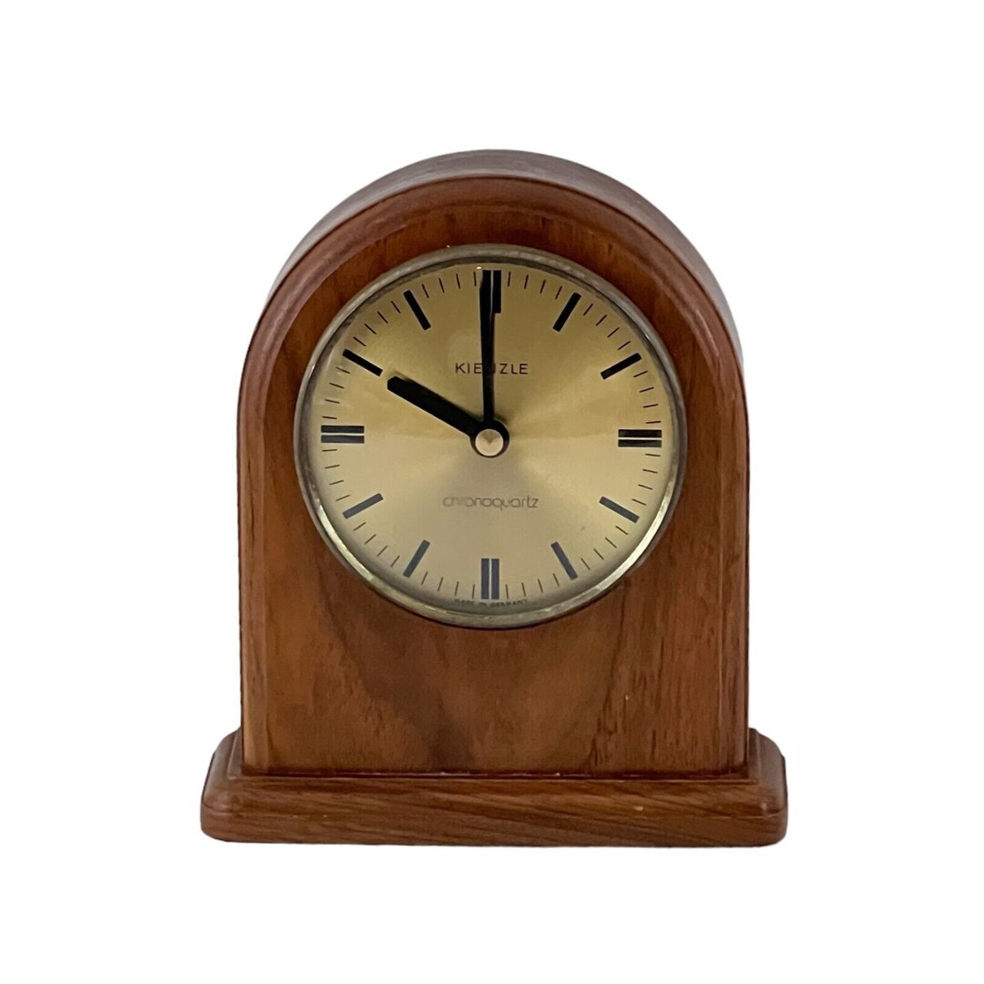 Kienzle Chronoquartz Mantle Table Clock Wood Schmidt Germany Vintage ...