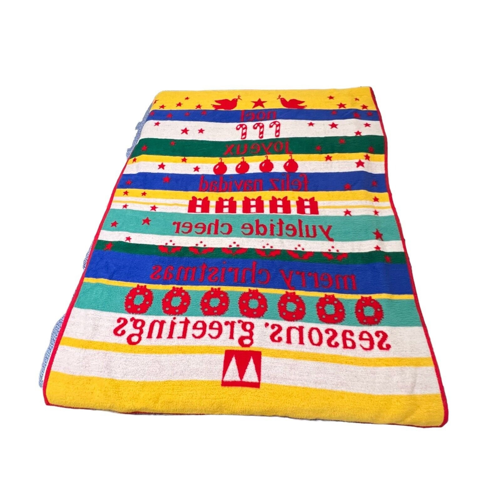 Vuteks Crown Craft Virgin Acrylic Pile Throw Blanket 60x80 Merry ...