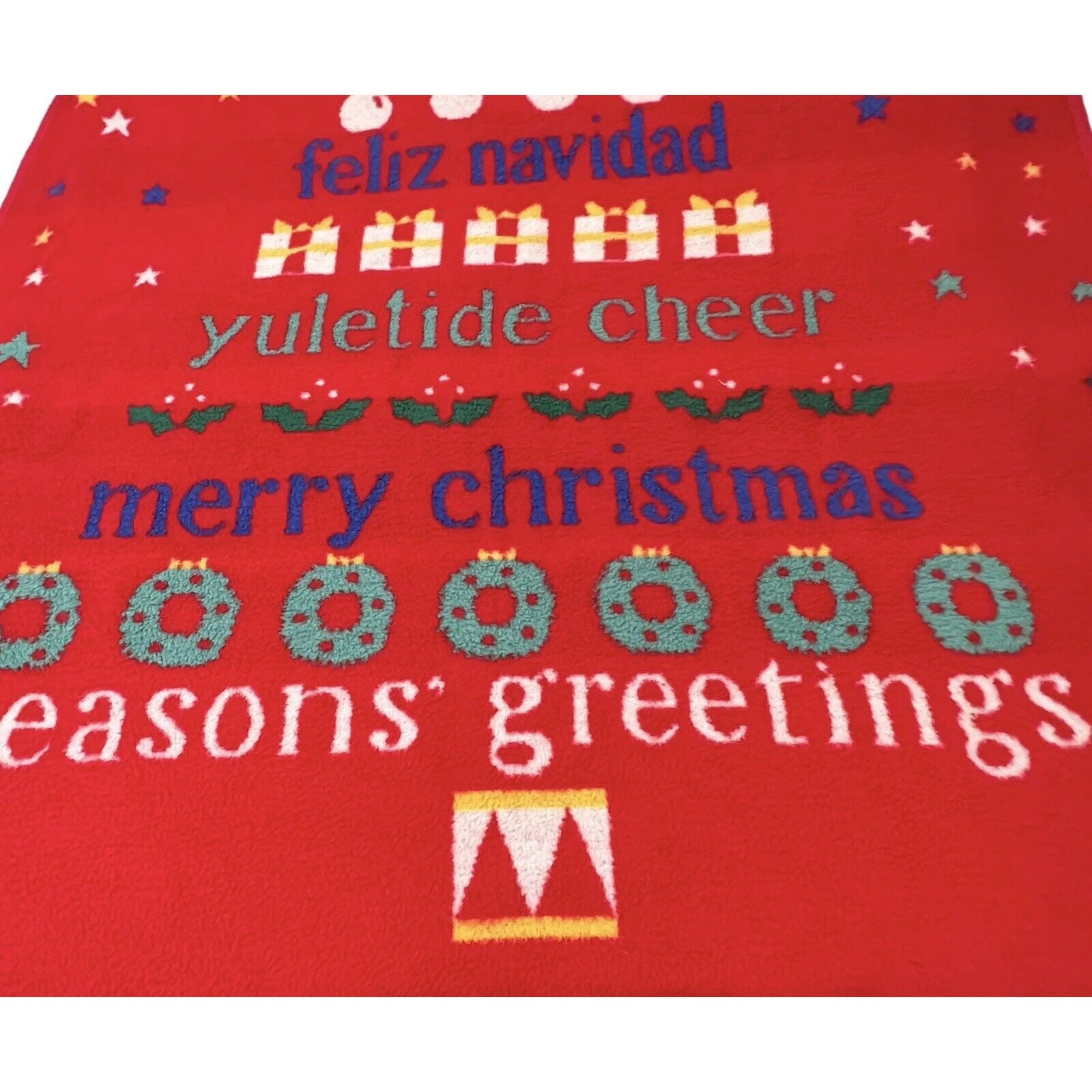 Vuteks Crown Craft Virgin Acrylic Pile Throw Blanket 60x80 Merry ...