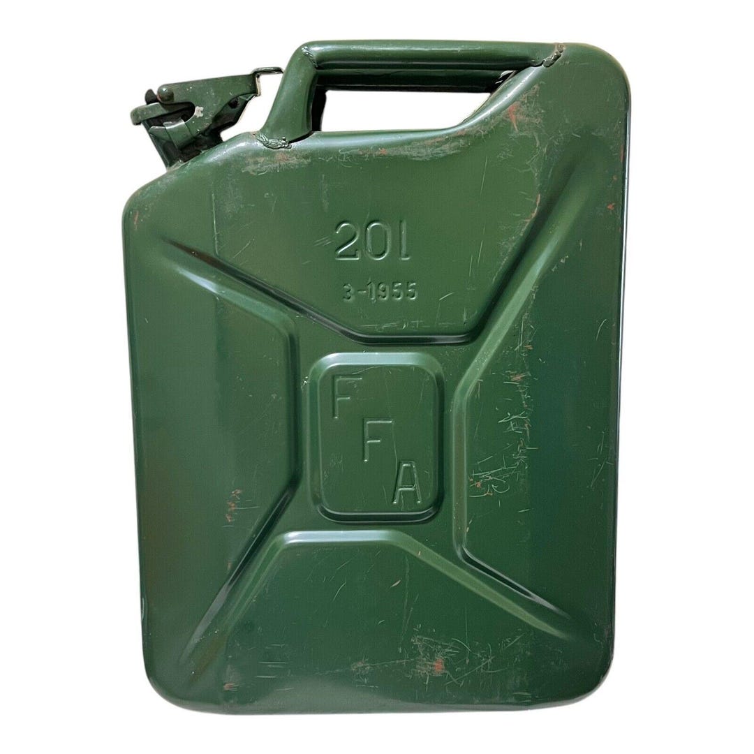 1955 Jerry Gas Can French FFA 20L Nato Style Green Occupied Germany WW2 ...
