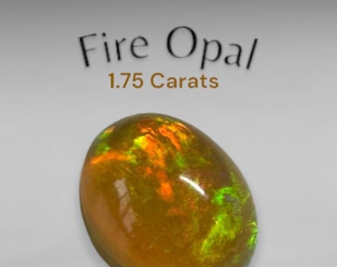 1.75 Carat Natural Fire Opal. Flash Natural Ethiopian Welo Opal. 10 X 8 ...