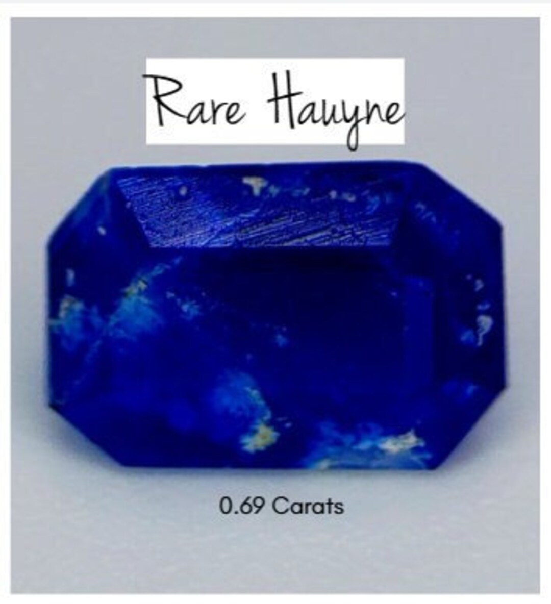 0.69 Ct Hauyne/hauynite. Natural Rare Faceted Blue Gemstone. Vivid Blue ...