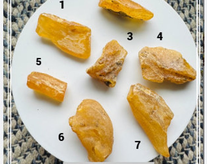 Natural Baltic Amber Rough Specimens. Loose Gemstones. Butter Amber ...