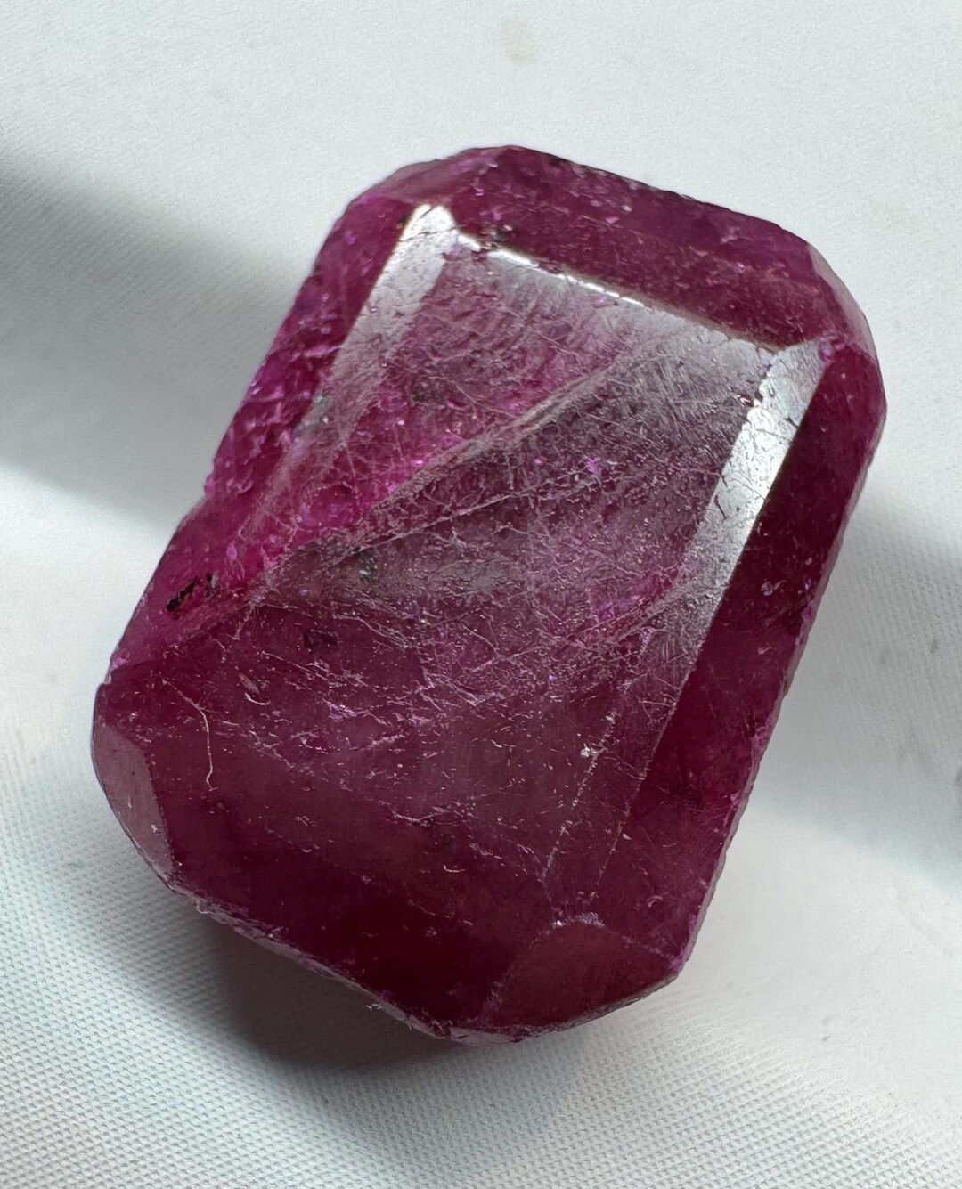Ruby 10.35 Carat Rectangle Cut Natural Unheated Loose Gemstones. 14.6 X ...