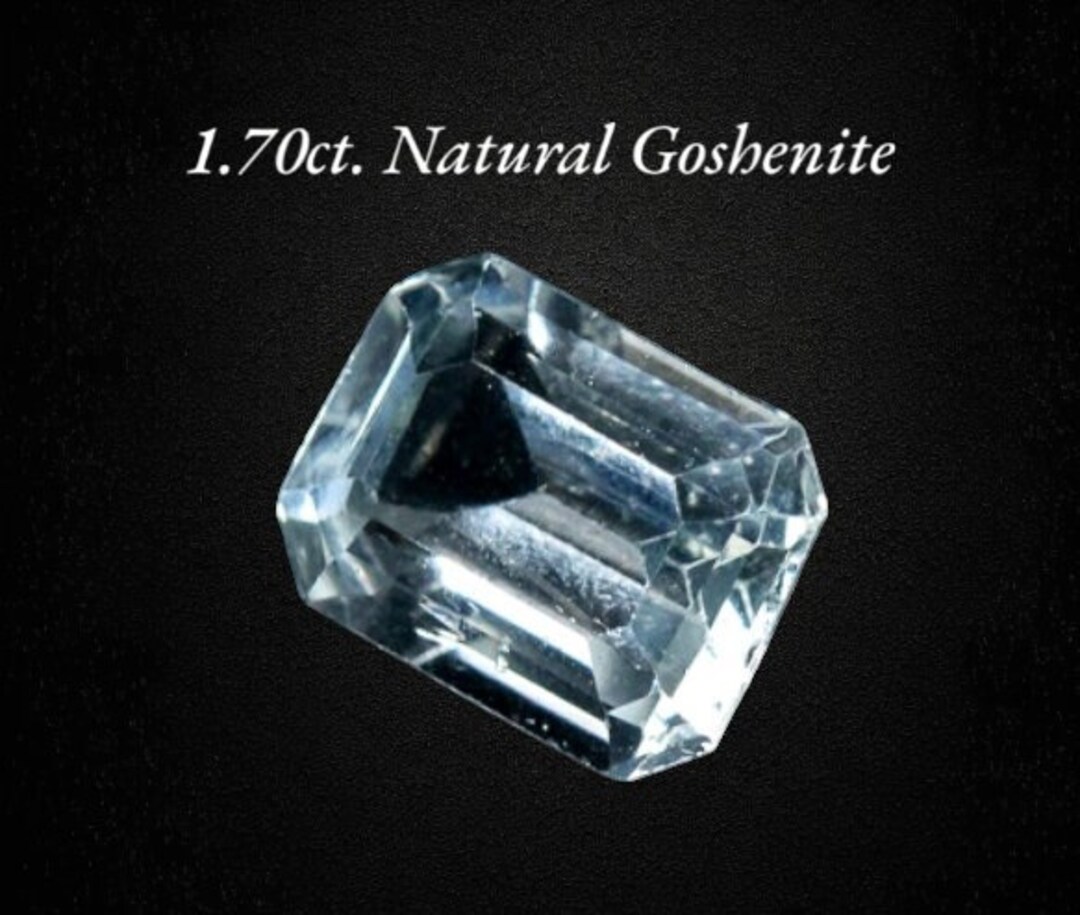 1.70 Carat Natural Goshenite VS. Faceted Emerald Cut Loose Gemstone for ...