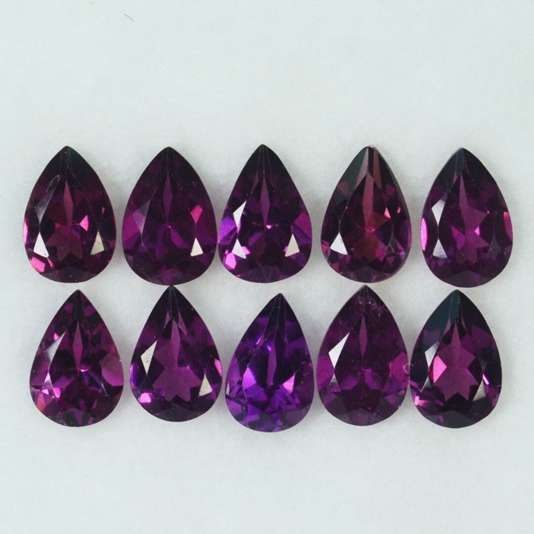 Earth Mined Rich Colour Grape Garnet Faceted Mozambique Pear Cut. 0.50 ...