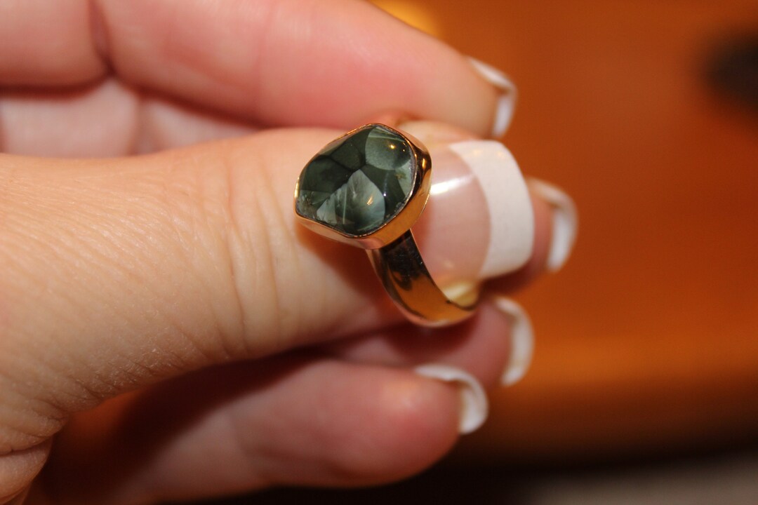 Chlorastrolite greenstone 14 K Gold Ring: Gold GGR-6 Size 8.75 - Etsy
