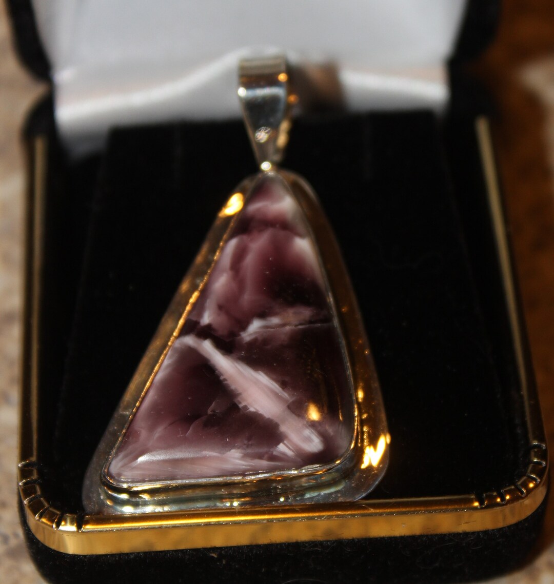 Victoria Stone Pendant in Purple VN-2 - Etsy