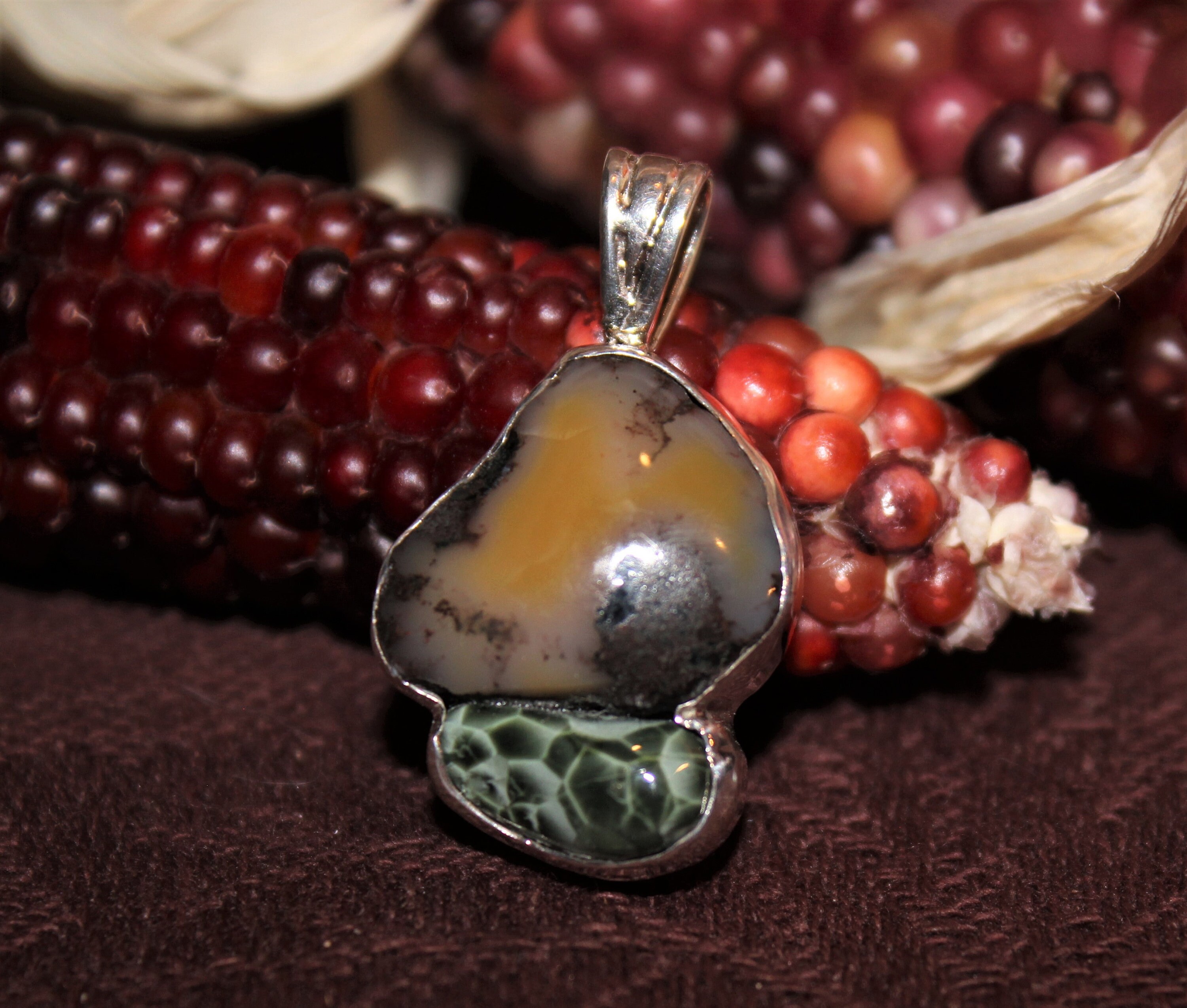 Chlorastrolite greenstone,yellow Datolite Pendant: GYDN-2 - Etsy