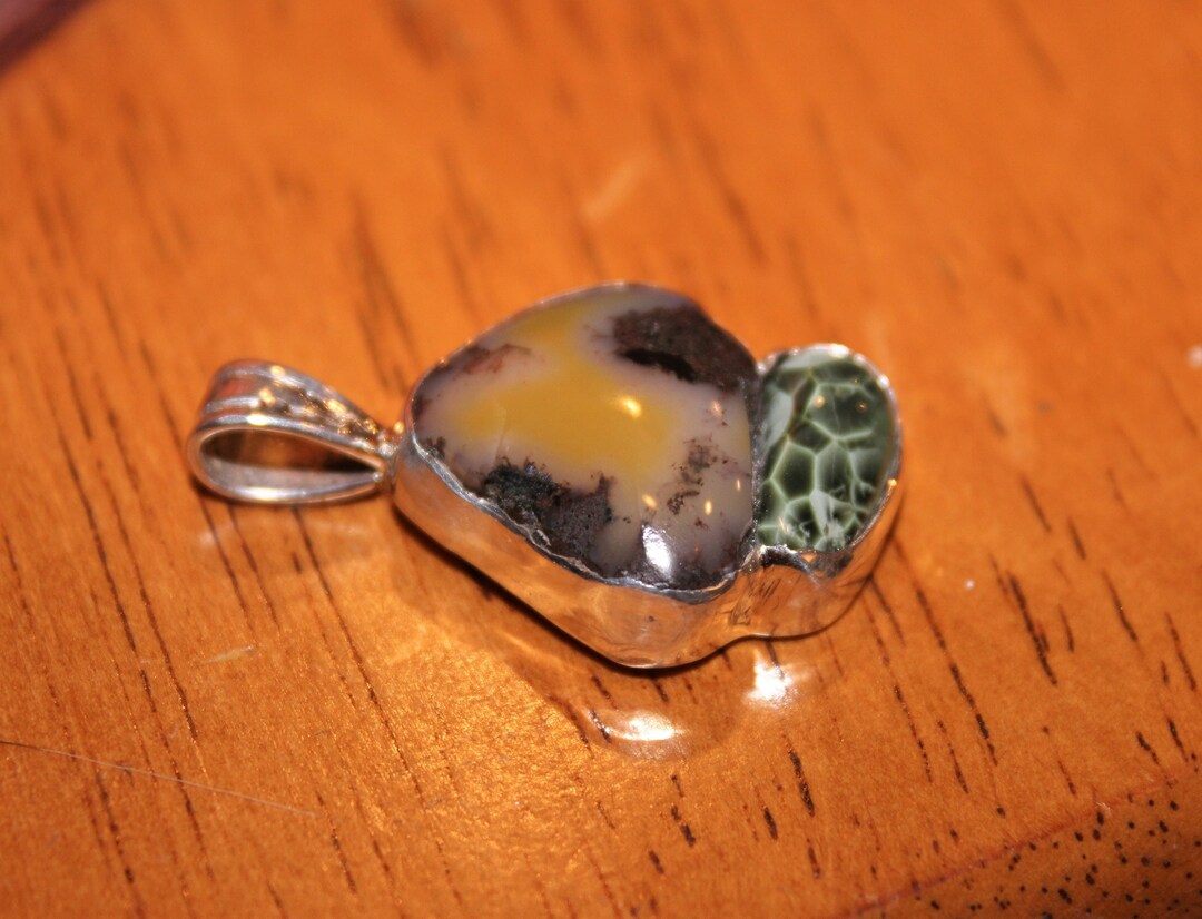 Chlorastrolite greenstone,yellow Datolite Pendant: GYDN-2 - Etsy