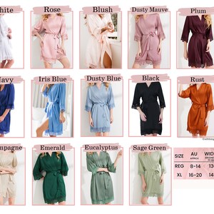 Embroidered Robes/ Lace Bridesmaid Robes Australia / Wedding Robes ...