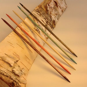 Double-pointed Knitting Needles, Multi-color DPN, Hand-made Birch - Etsy