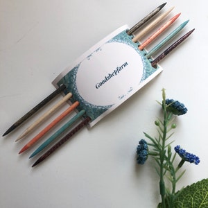 Double-pointed Knitting Needles, Multi-color DPN, Hand-made Birch - Etsy