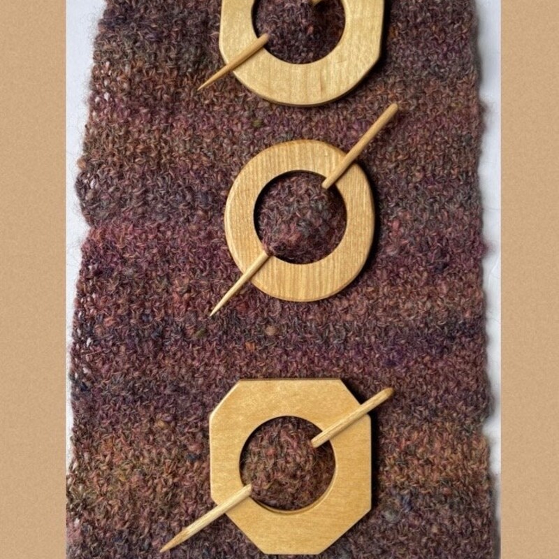 Wooden Shawl Pin - Etsy
