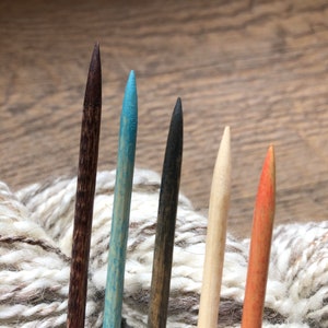 Double-pointed Knitting Needles, Multi-color DPN, Hand-made Birch - Etsy