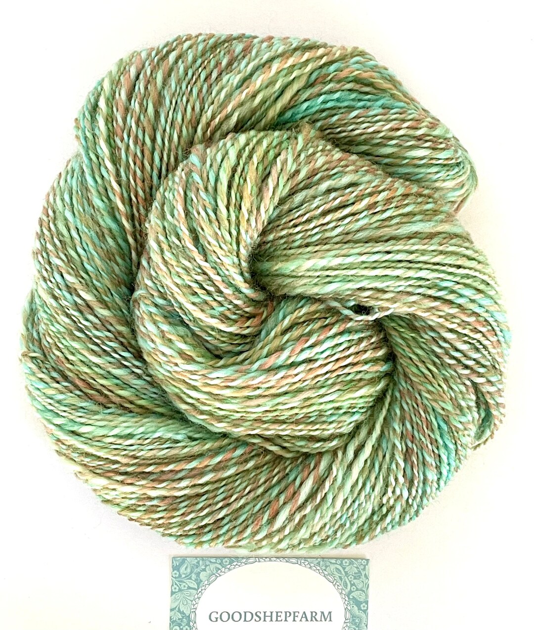 Green Variegated Handspun Wool Yarn - Etsy