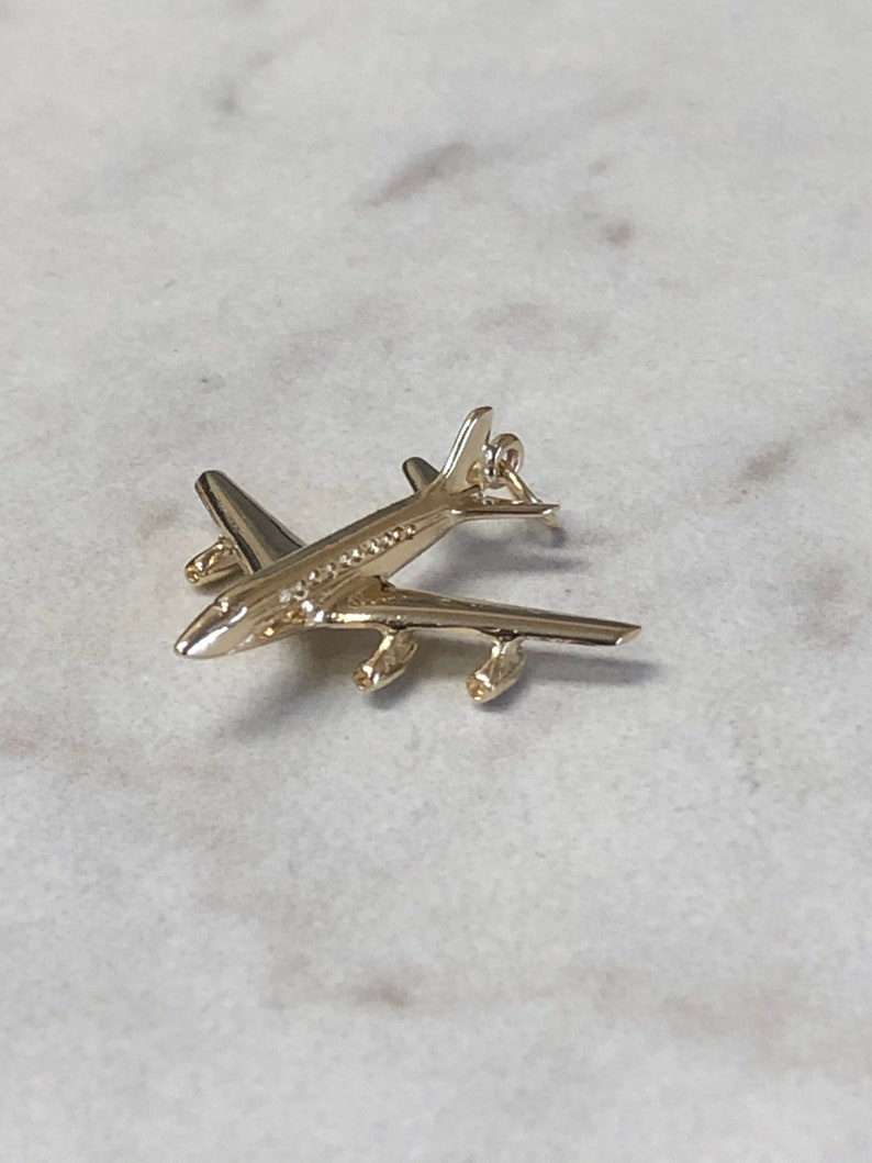 14kt Yellow Gold Solid Airplane Charm/pendant at an Incredible Price ...