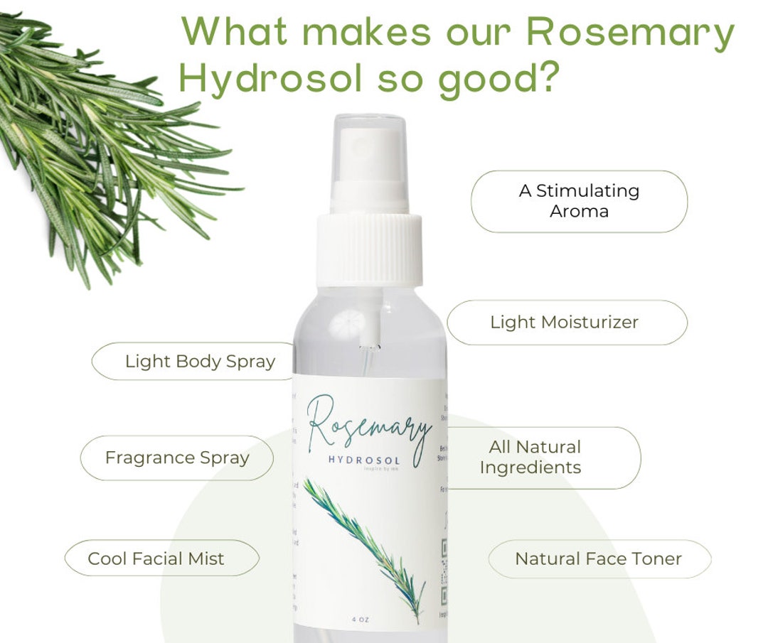 Hydrosol Rosemary Handcrafted Steam Distilled Natural Floral Water
