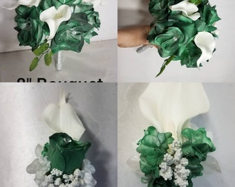 Hunter Green Wedding Bouquet - Etsy