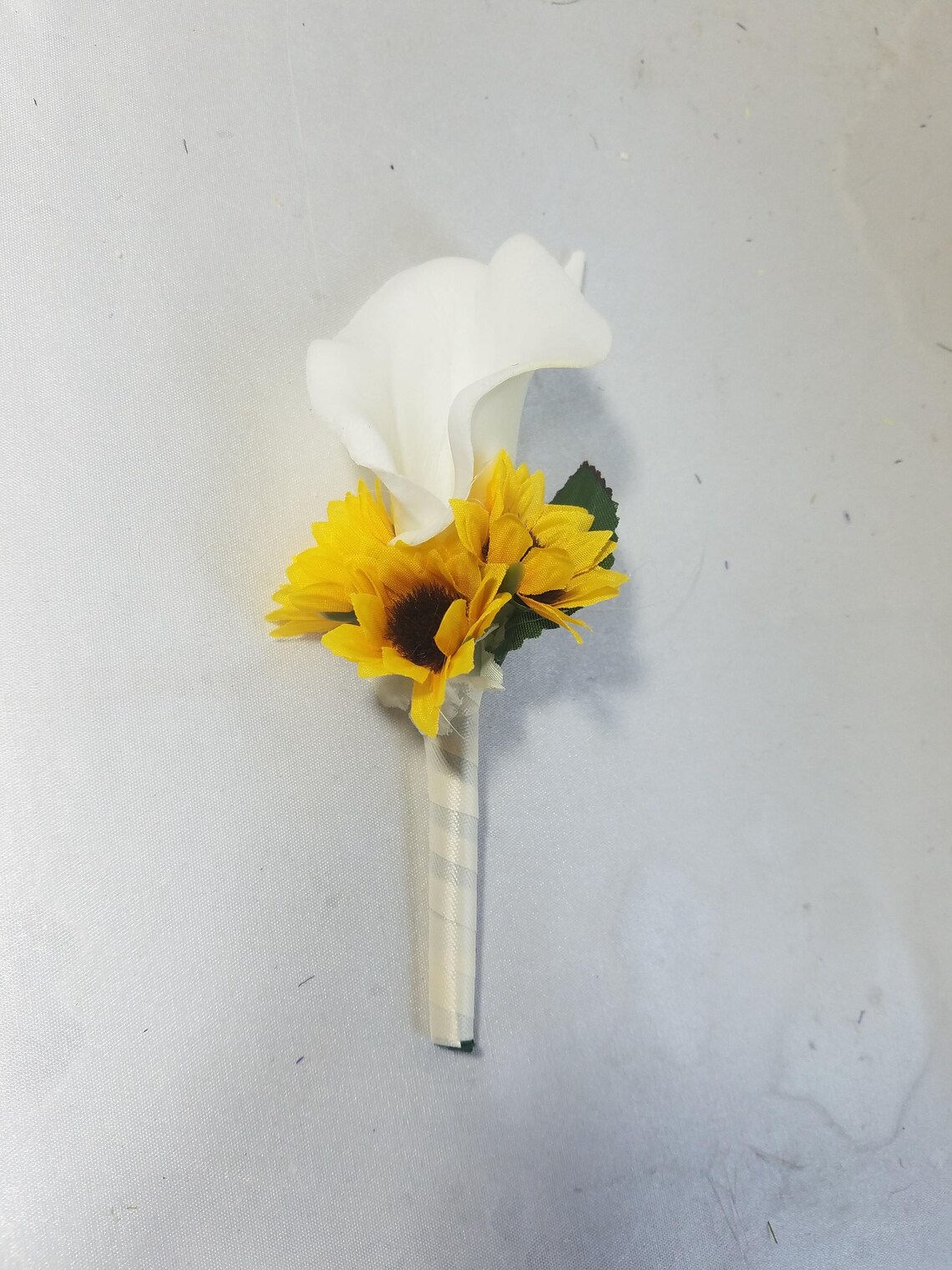 Ivory Calla Lily Sunflower Bridal Wedding Bouquet Accessories - Etsy