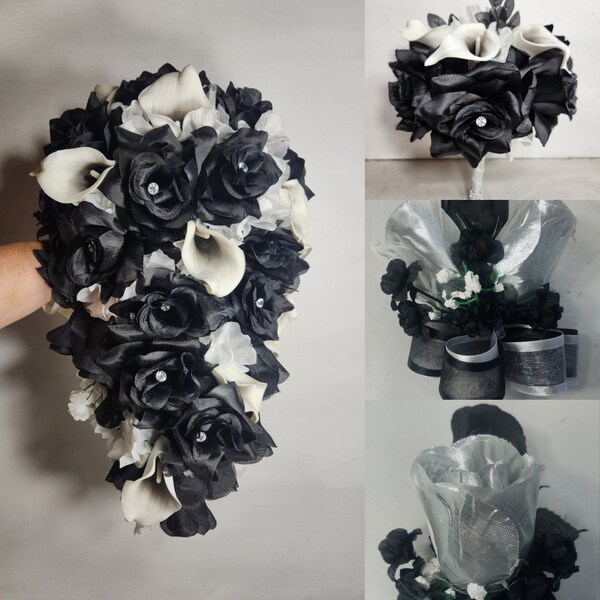Black Bridal Bouquet - Etsy