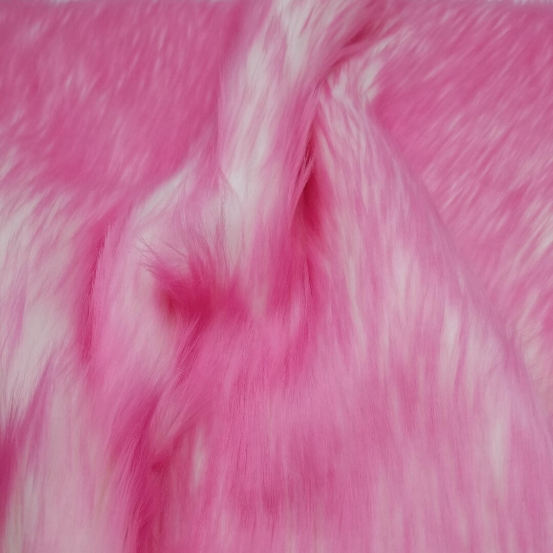 Candy Shade Fur Ivory With Pink on a Medium Pile of 2 Newborn Cuddly ...