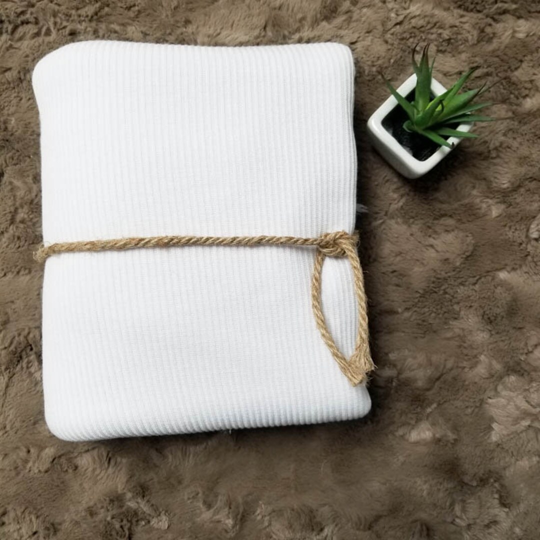 2-YARDS White Newborn Backdrop Ribbed Fabric Bean Bag Cover Baby ...