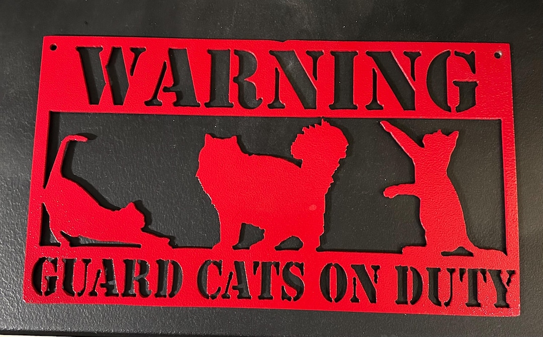 Guard Cats Sign - Etsy
