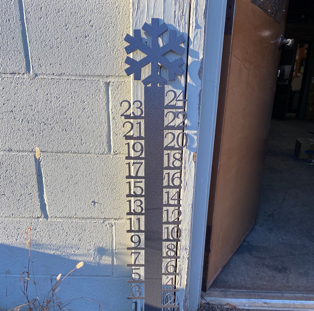 Snowflake Steel Snow Meter - Etsy