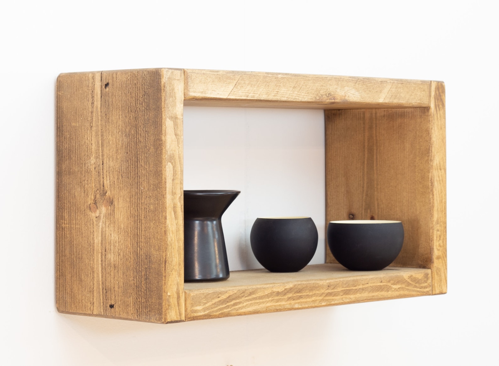 Rustic Wall Cube Wooden Box Wall Storage Display Shelves - Etsy UK