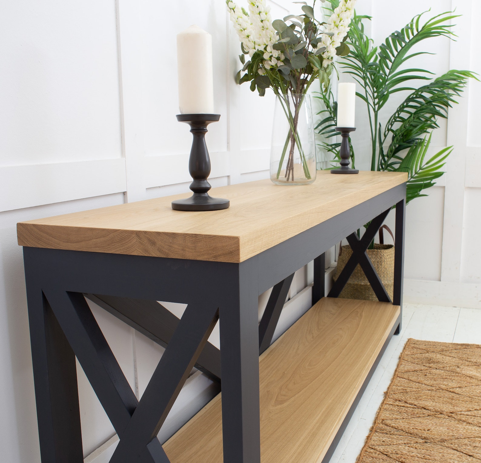 Oak Console Table Entrance Way Table - Etsy