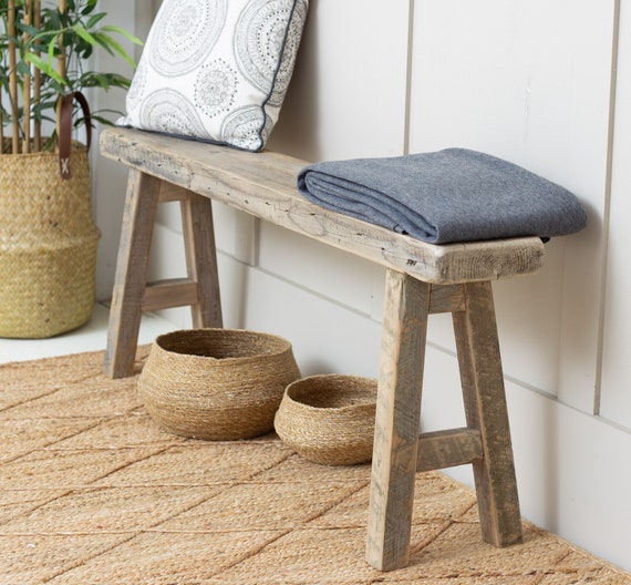 Rustic Skinny Bench Narrow Bench Handmade Reclaimed Bench Rustic Bench Etsy UK