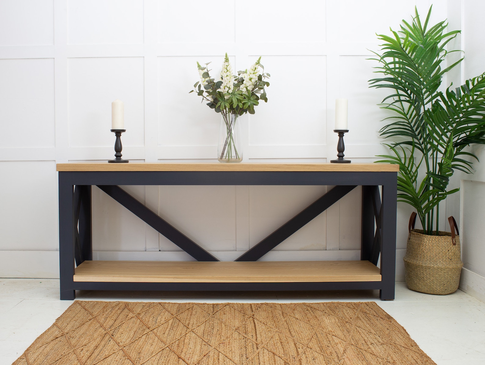 Oak Console Table Entrance Way Table - Etsy